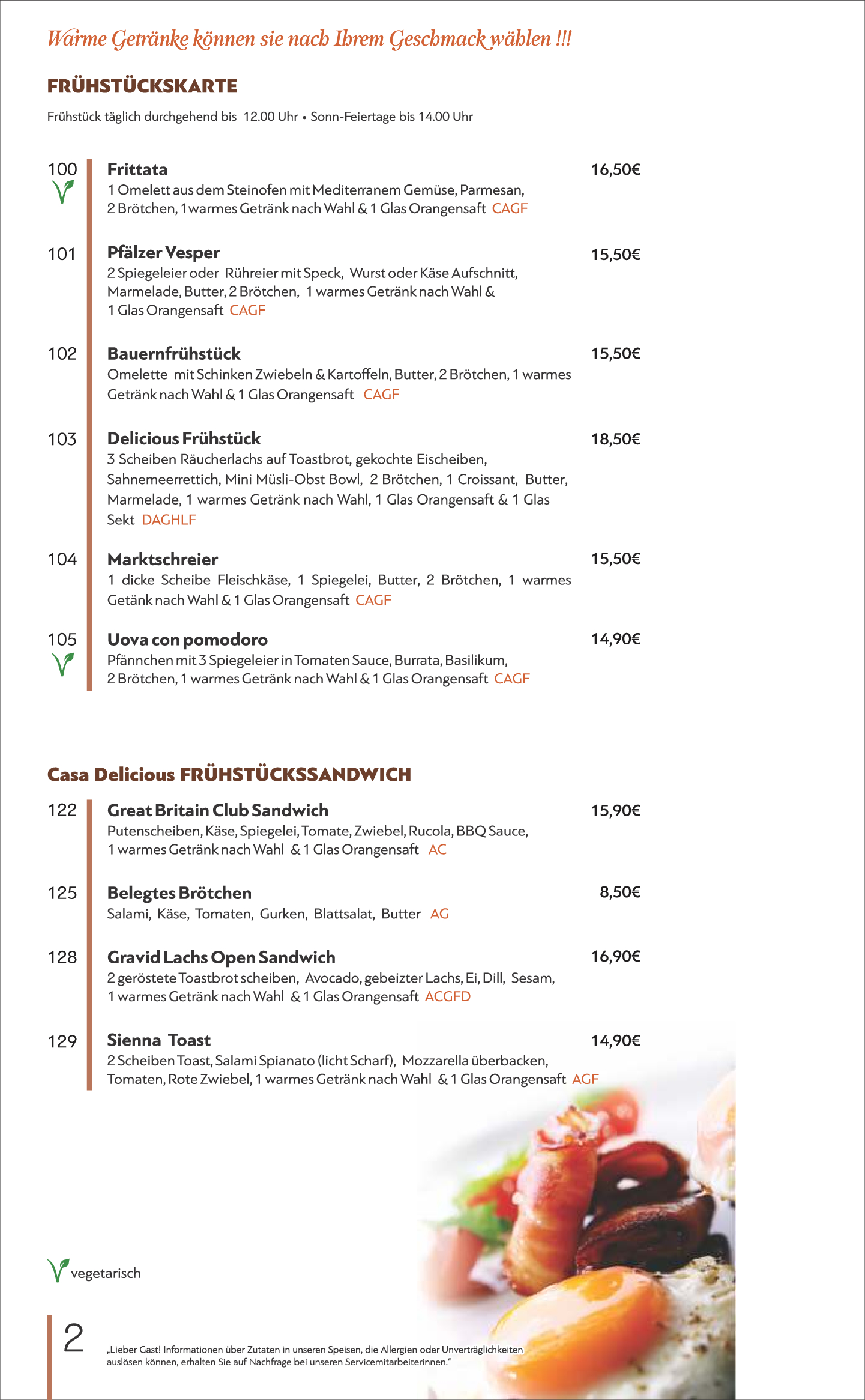 Speisen & Getränke – Casa Delicious Frankenthal